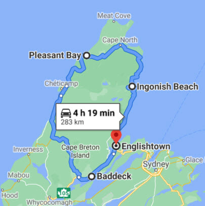 Cabot Trail Map Map Of The Cabot Trail, Cape Breton Nova Scitia, Cape